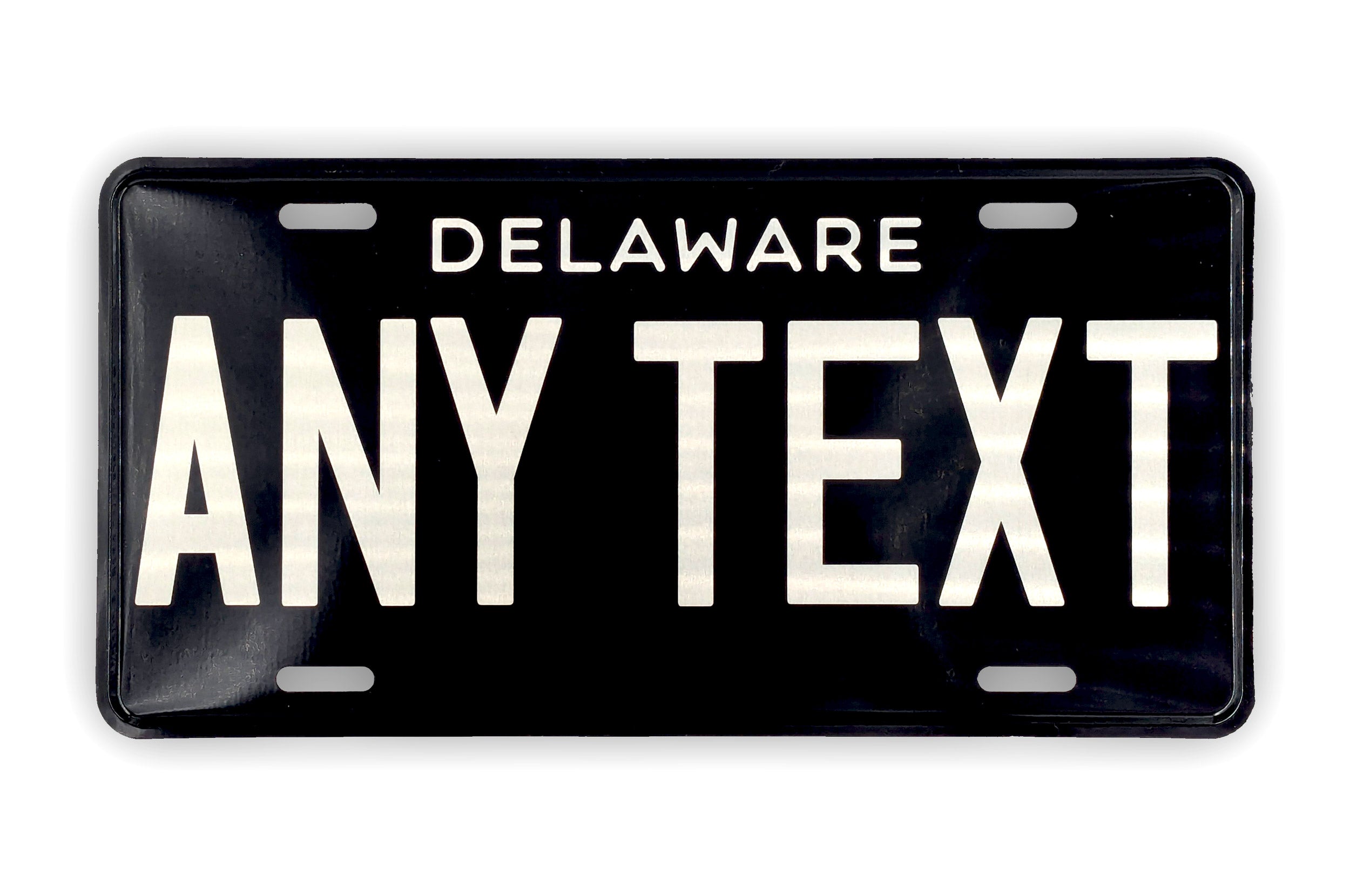 Custom "Stainless" Black Delaware Novelty License Plate ...