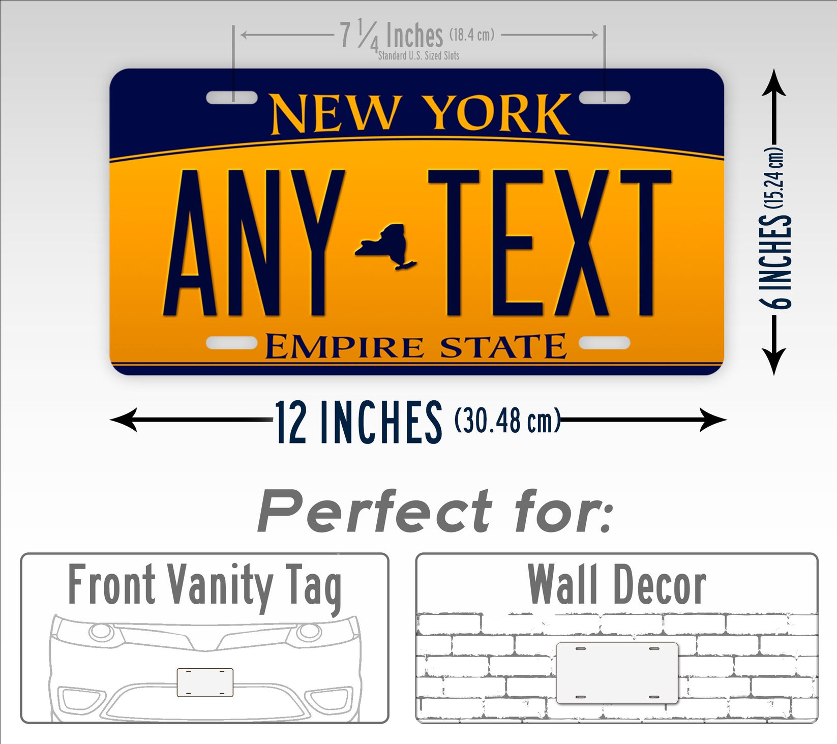 Personalized New York Custom License Plate – SignsAndTagsOnline