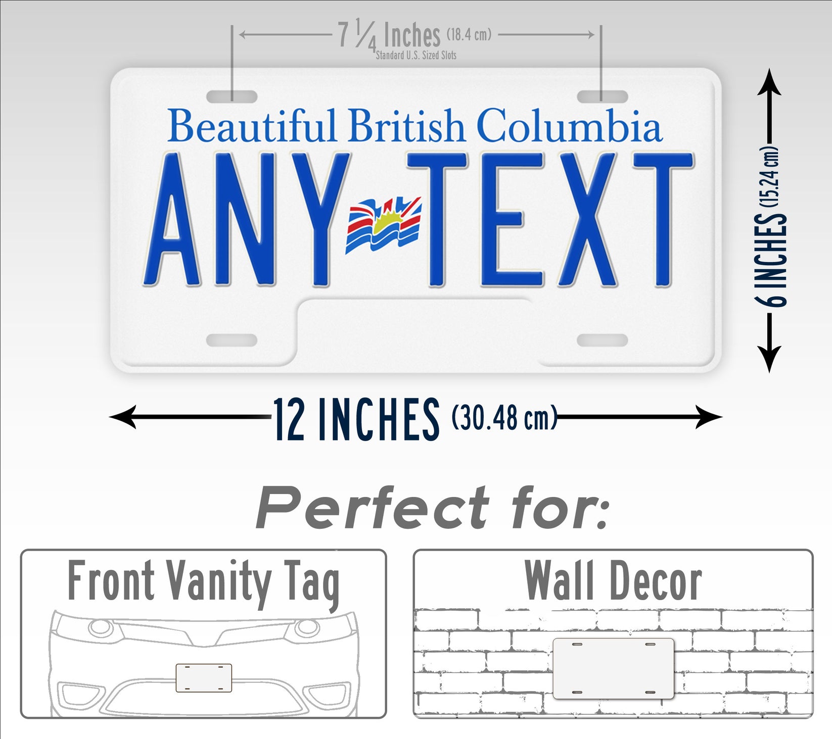 Personalized British Columbia Canada Custom License Plate ...
