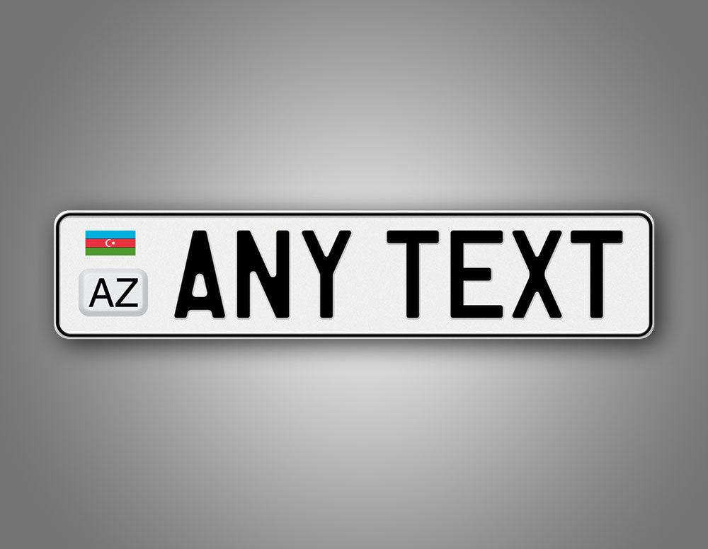 Personalized Azerbaijan European Style License Plate – SignsAndTagsOnline