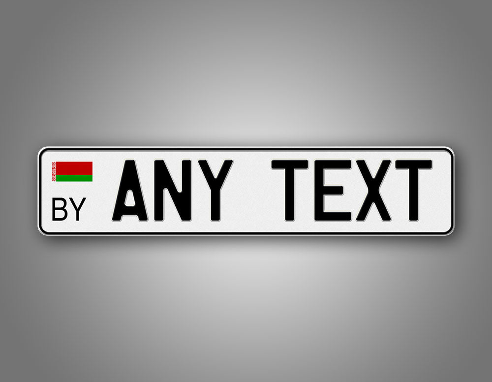 Personalized Belarus European Style License Plate – SignsAndTagsOnline