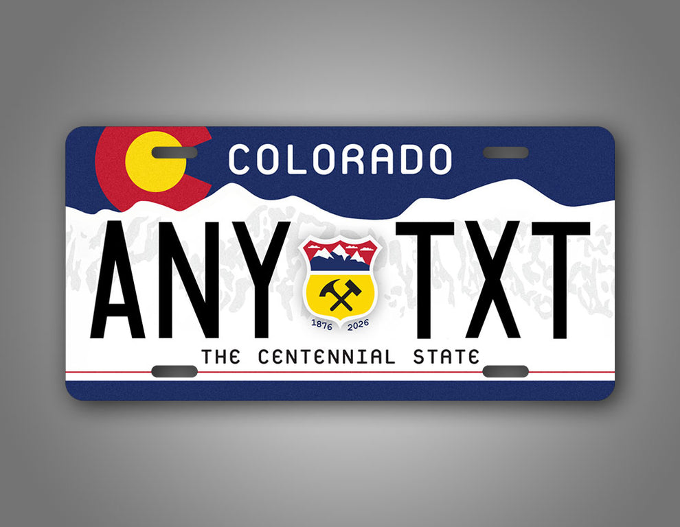 Custom Colorado The Centennial State 1876-2026 License Plate ...