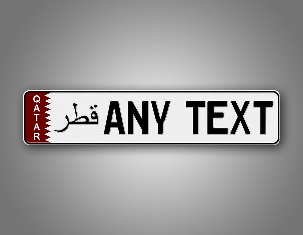 Personalized Qatar European Style License Plate – SignsAndTagsOnline