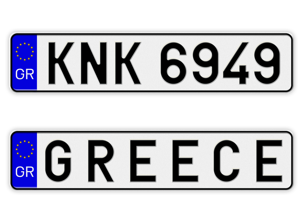 Personalized Greece European Style License Plate – SignsAndTagsOnline