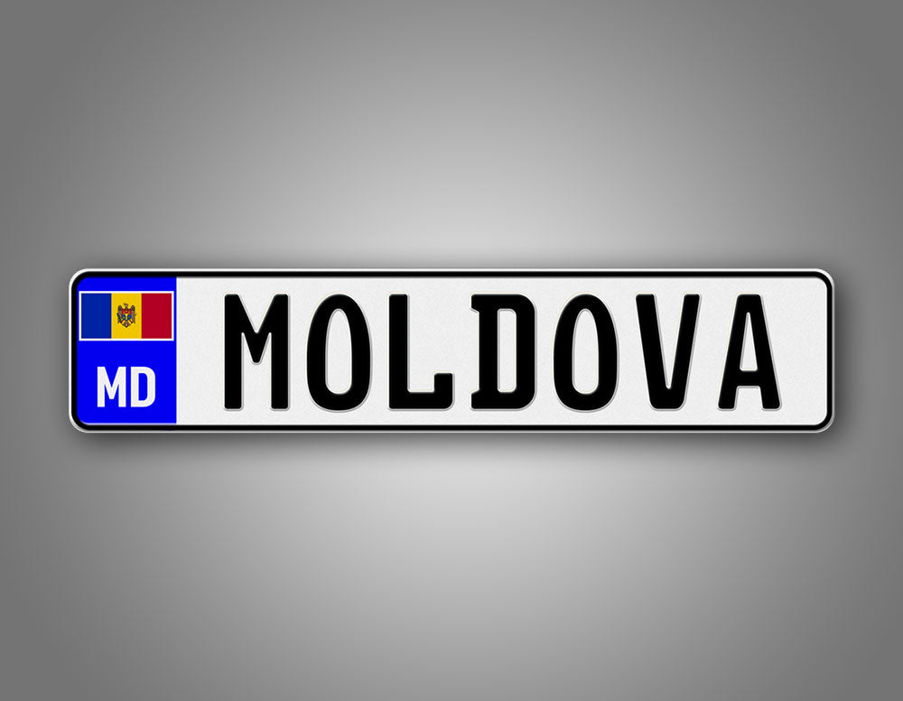 Personalized Moldova European Style License Plate – SignsAndTagsOnline