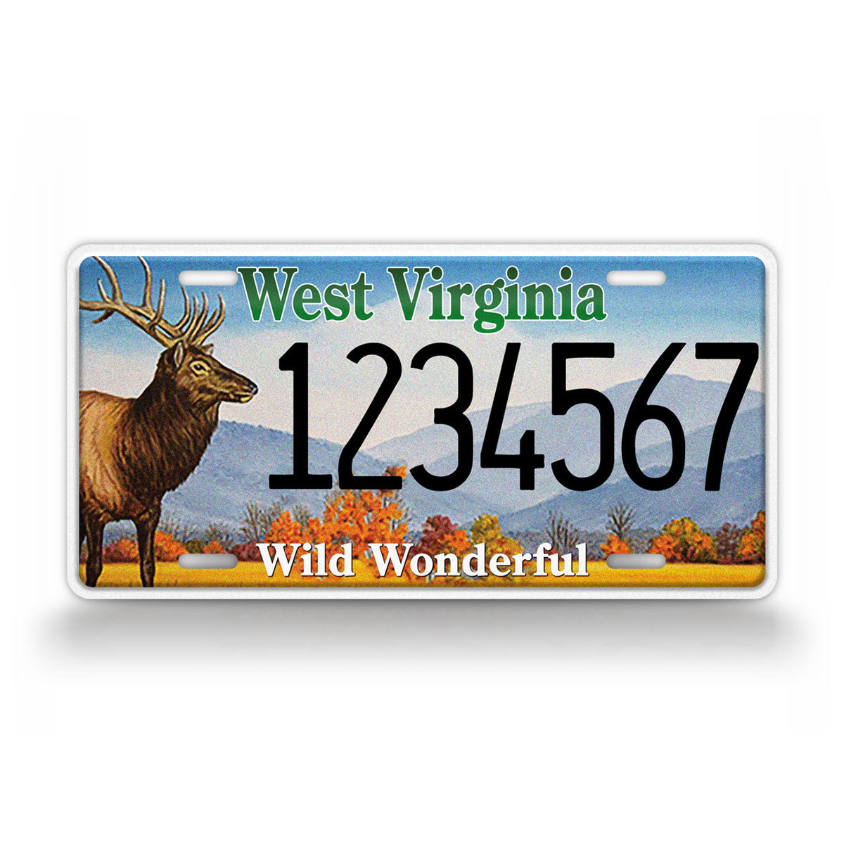 Custom West Virginia Wildlife Elk Novelty Personalized license Plate ...