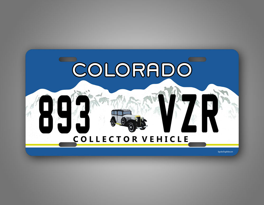 Vintage Custom Colorado Antique Car License Plate – SignsAndTagsOnline