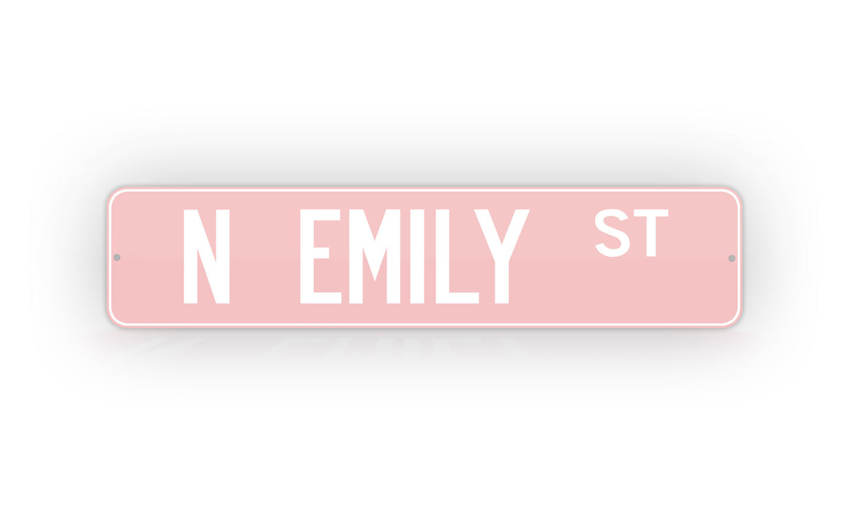 Personalized Custom Baby Pink Street Sign – SignsAndTagsOnline