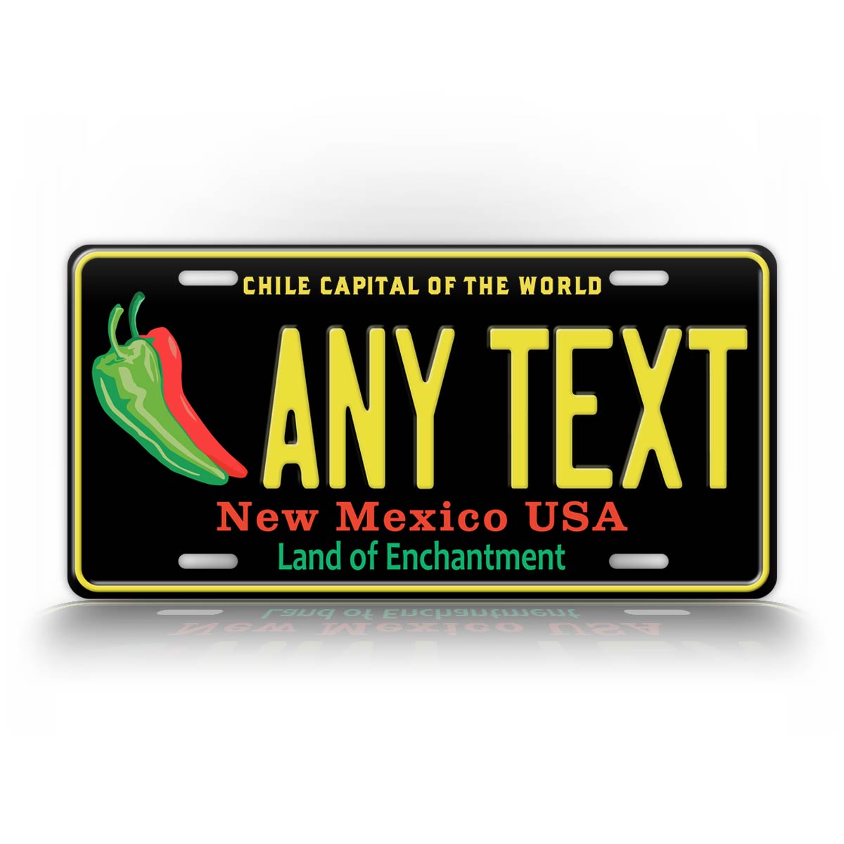 Personalized New Mexico "Chile Capital Of The World" State Custom Lice ...