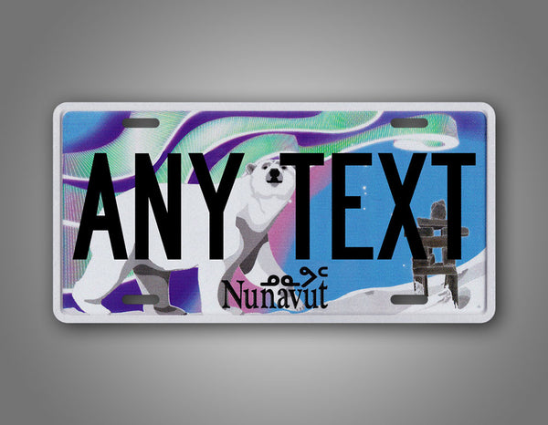 Personalized Nunavut Canada Custom License Plate – SignsAndTagsOnline