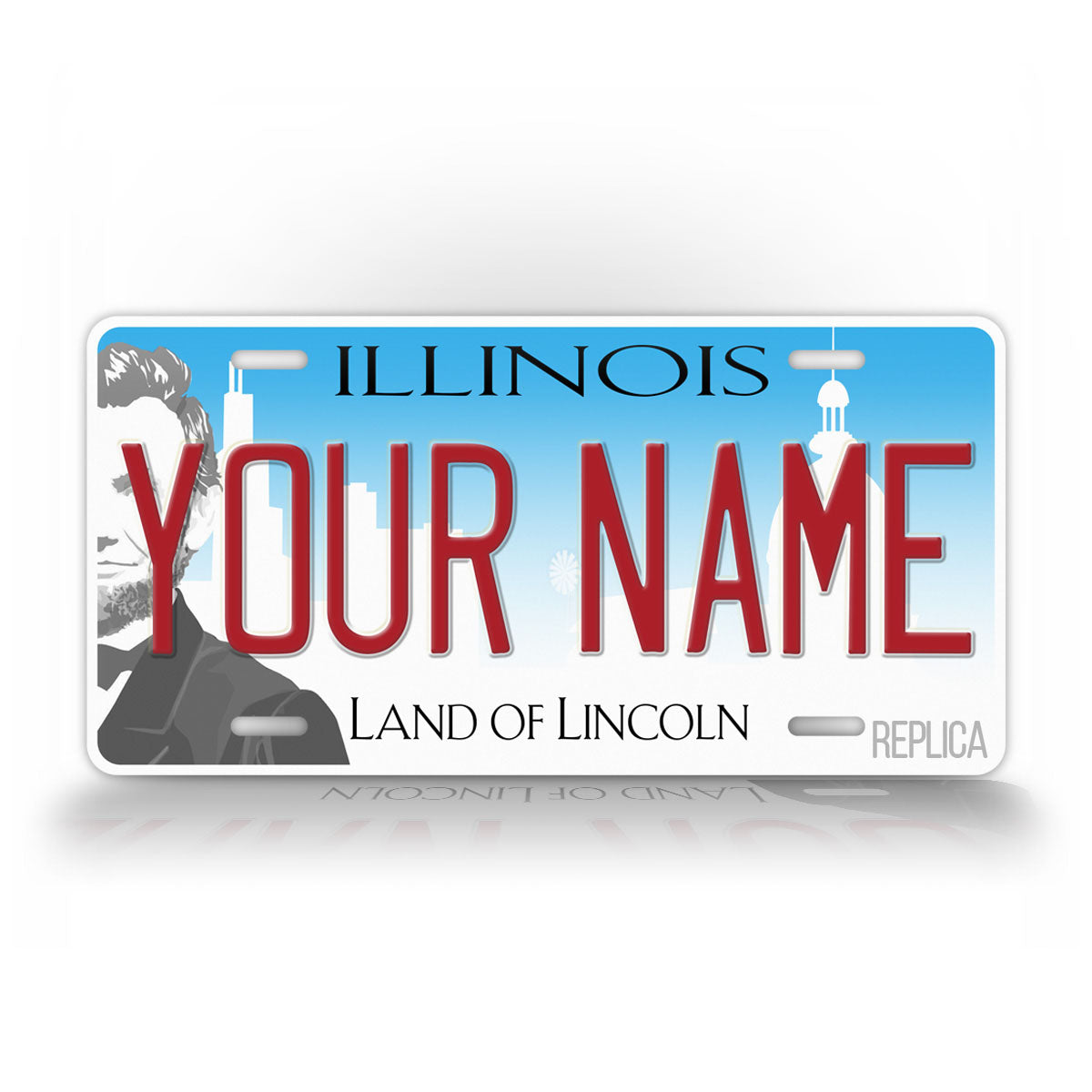 Personalized Illinois Land Of Lincoln State Custom License Plate ...