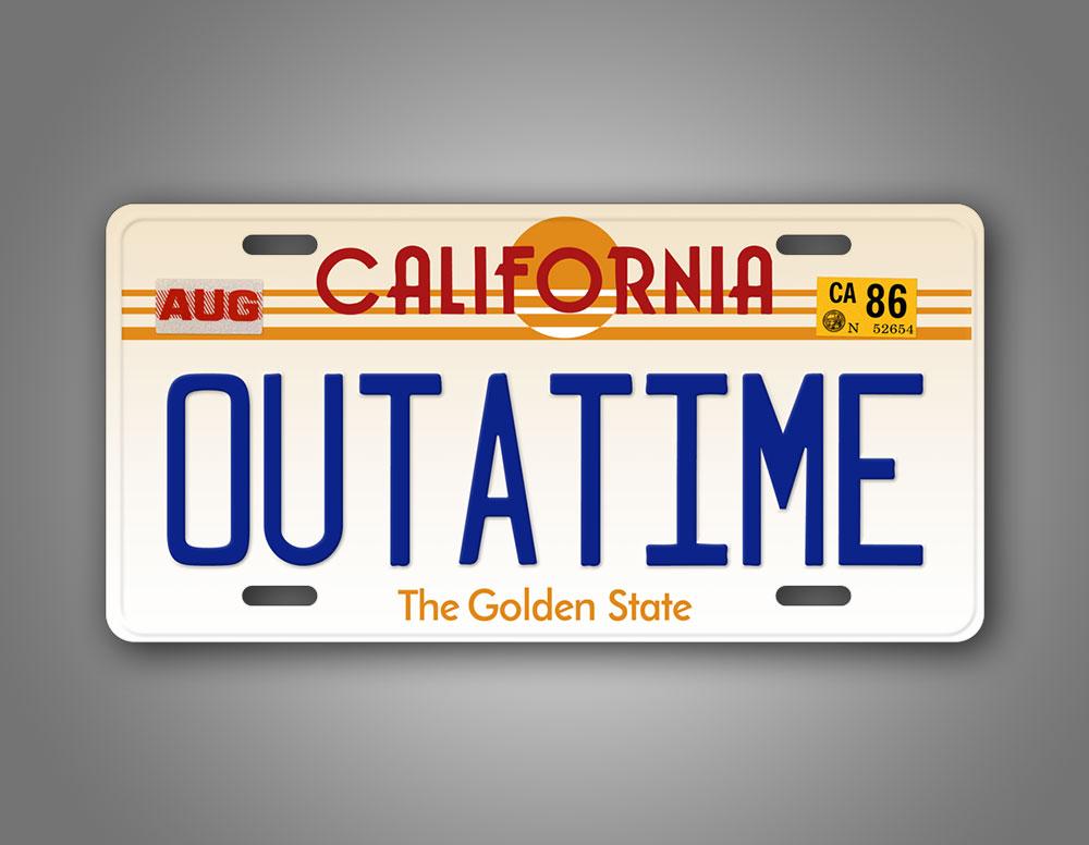 Back to The Future Movie California Outatime Replica License Plate ...