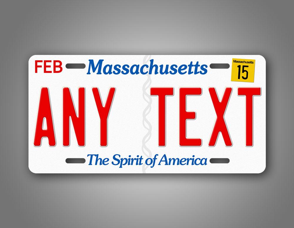 Personalized Massachusetts License Plate – SignsAndTagsOnline