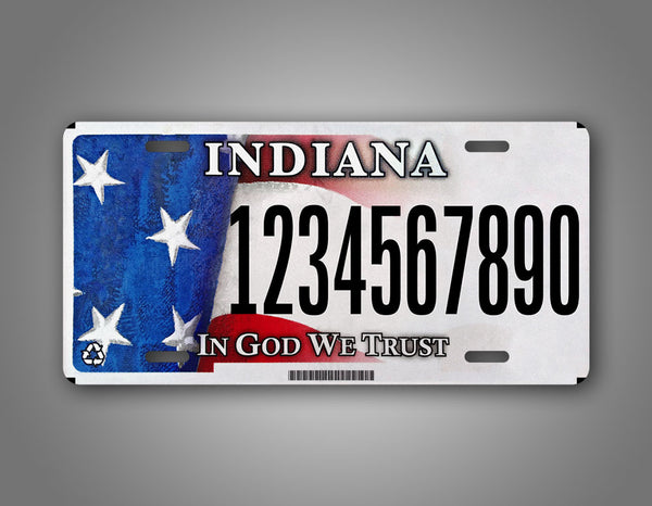 Personalized Indiana In God We Trust License Plate – SignsAndTagsOnline
