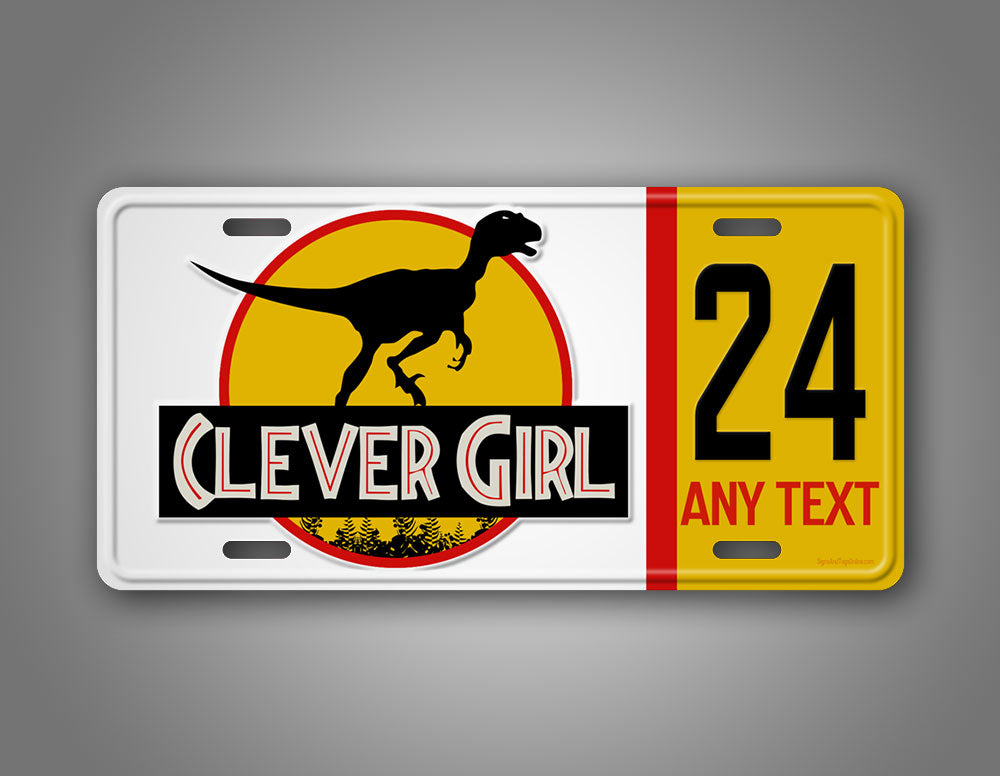 Custom Clever Girl Jeep Velociraptor License Plate – SignsAndTagsOnline