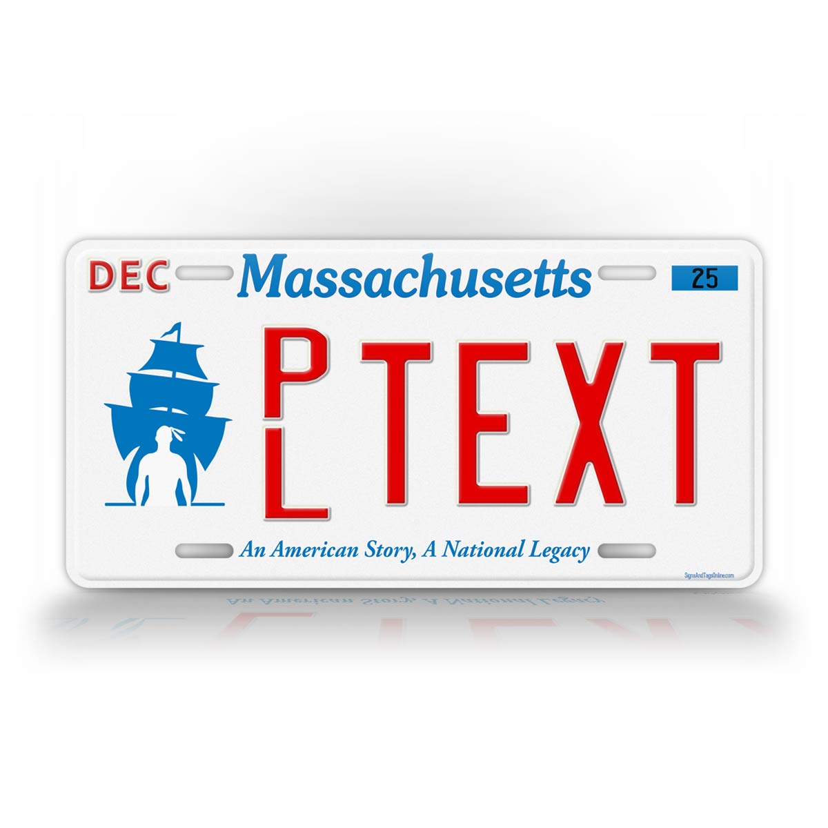 Personalized Massachusetts Plymouth License Plate – SignsAndTagsOnline