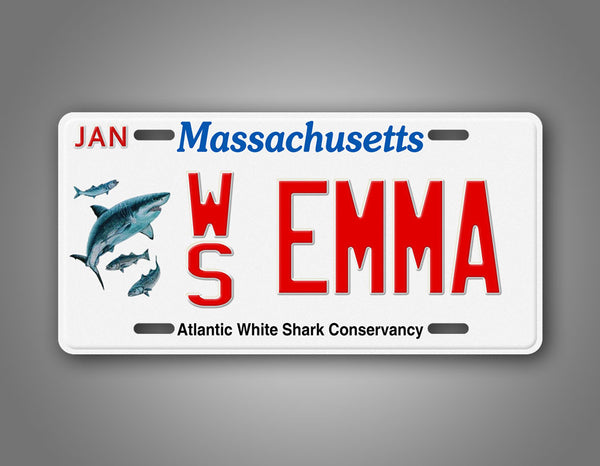 Personalized Massachusetts Atlantic White Shark Conservancy License Pl ...