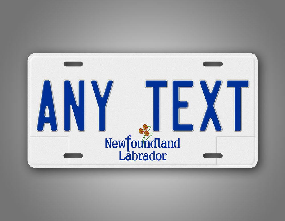 Personalized Newfoundland And Labrador Canada Custom License Plate ...