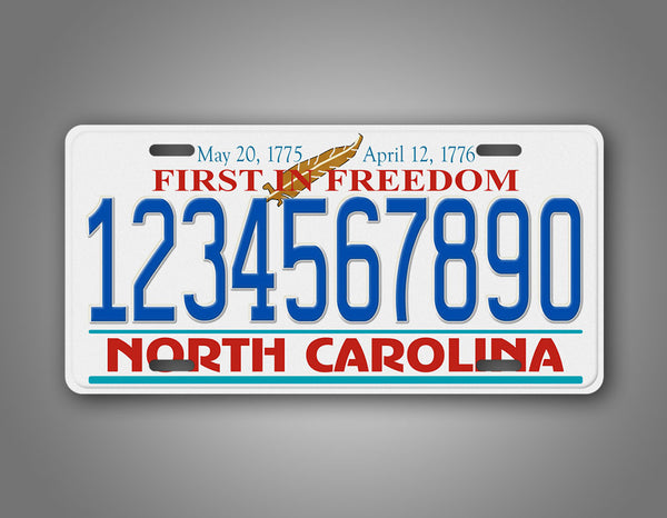 Personalized North Carolina First In Freedom State Custom License Plat ...