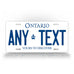 Personalized Ontario Canada Custom License Plate – SignsAndTagsOnline