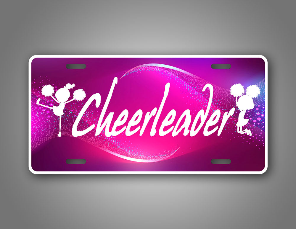 Pink Cheerleader Pom-Pom License Plate – SignsAndTagsOnline