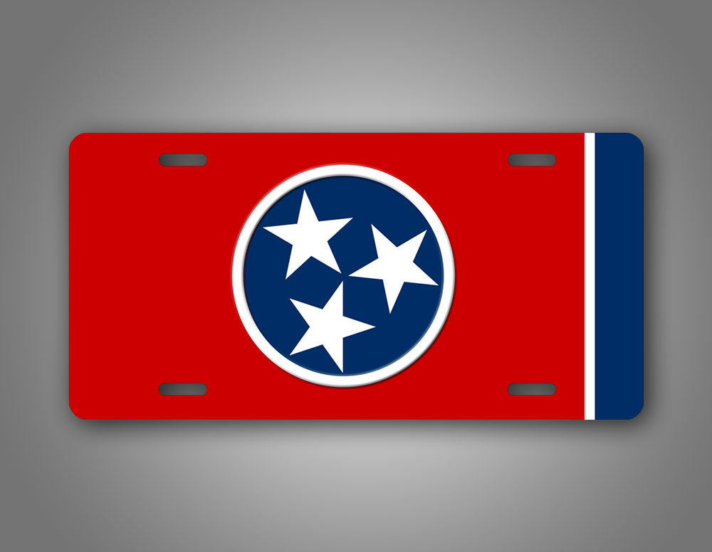 Tennessee State Tri Star Flag License Plate – SignsAndTagsOnline