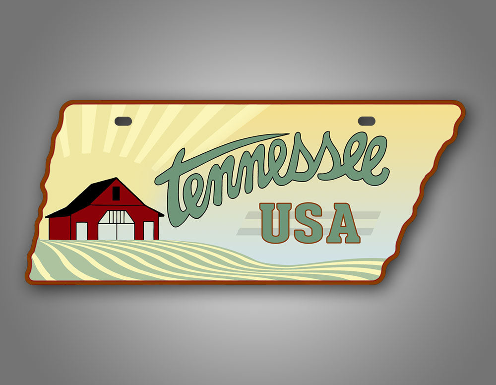 Tennessee USA Farm TN State Shaped License Plate – SignsAndTagsOnline
