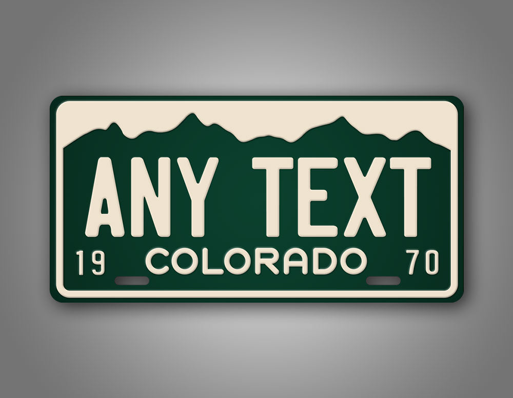 Vintage Custom Colorado Green Mountains License Plate – SignsAndTagsOnline